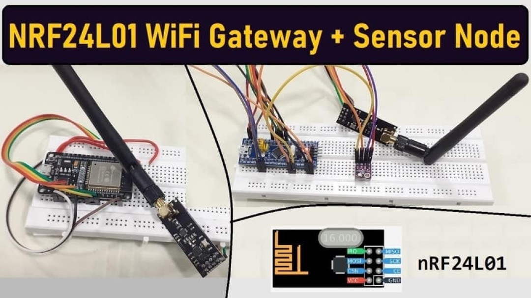 ESP32+ NRF24L01 Wifi Gateway with STM32+ NRF24L01 Node